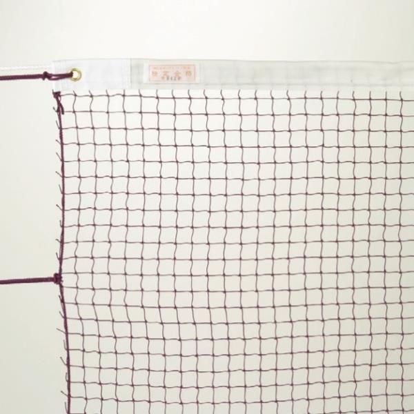 メーカー品番：S-0446 バドミントンネット 正式コットン20S/9本商品仕様：●重量500g正式コットン20S/9本 ●高さ0.76m×長さ6.02m ●ロープ長さ8m ●ブラウンカラー送料に関して：この商品は、メーカー指定の大型扱い商...