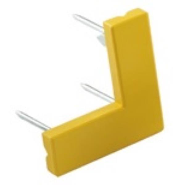 品番：S-4933 コートラインマーカー L型 (黄)商品仕様：●15×15cm ●450g ●ゴム厚2cm ●釘径6.7mm×長さ11cm（ユニクロメッキ） ●ズレ止金具付 ●埋込み深さ約13cm在庫に関して：この商品は、【お取り寄せ】と...