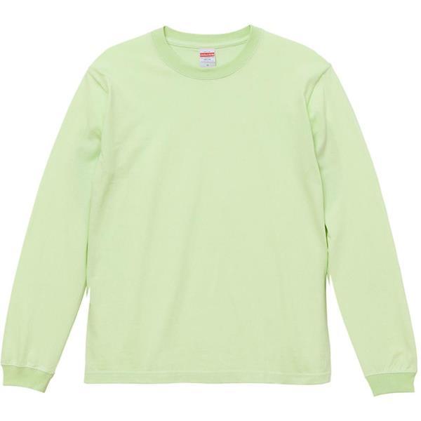 品番：501101C-245 5.6oz L/S Tシャツ(1.6インチリブ) ミルキーライム商品仕様：●素材：綿100%(ミックスグレー/綿90%、ポリエステル10%、アッシュ/綿98%、ポリエステル2%) ●仕様：袖口リブ、ダブルステッ...