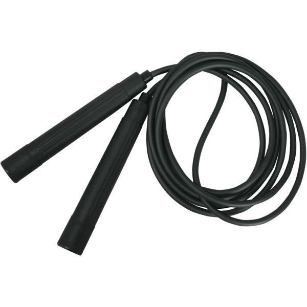 品番：20J1200-BK カラーとびなわ クロ商品仕様：●直径6mmビニールロープ、P . P . プラグリップ ●カラー：ブルー、イエロー、ピンク、グリーン ●サイズ：ロープの長さ2.7m、最大全長3m ●重量：120g ●長さ調節機能...