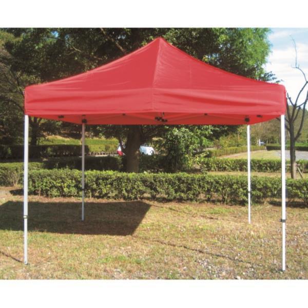品番：EKA154-100 クイックテントHV1.2＊1.2 赤商品仕様：●奥行120cm×間口120cm×棟高190〜220cm(軒高149〜181cm) ●重量：21.8kg ●材質：天幕/ポリエステル100%500D(防炎・防水加工)...