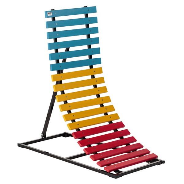 品番：S-4166 クルット SB2 屋内外兼用商品仕様：●重量：30kg ●脚ゴム付 ●幅60cm×長さ160cm×高さ134〜150cm(板寸法：幅60cm×6cm×厚さ2cm) ●角度5段調節式 ●主材25mmスチール角パイプ ●スロ...