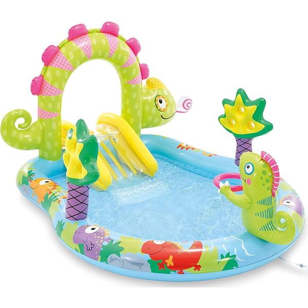 品番：56129 フレンドリーイグアナプレイセンター商品仕様：●製品サイズ：(約)奥行239×幅188×高さ119cm ●製品重量：(約)5kg ●材質：塩化ビニル樹脂(非フタル酸系可塑剤使用) ●付属品：修理用パッチ在庫に関して：この商品...