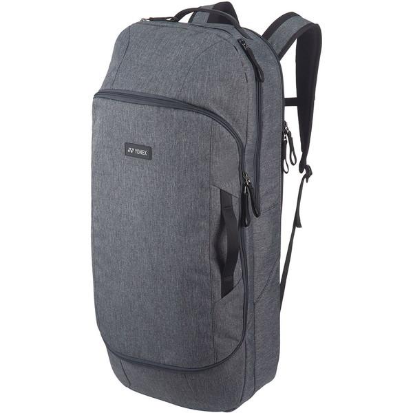 品番：BAG2312-275 ボックスラケットバッグ (テニス3本用) グレーモク商品仕様：●素材：ポリエステル ●サイズ：幅30×奥行22×高さ72cm ●仕様：シューズポケット、チェストベルト、撥水、YKKファスナー、天マチポケット、ラ...