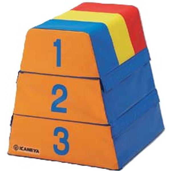 ●各段裏面すべり止め●面ファスナー連結品番：K-203 ソフトとび箱3段商品仕様：●材質：外被/ナイロンターポリン、中身/合成スポンジ●サイズ：上幅30cm×下幅55cm×奥60cm×高60cm●底面すべり止付●重さ：17kg検索ワード：跳...