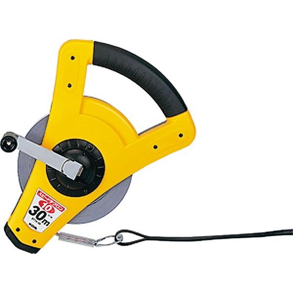 ●丈夫なスチール製巻尺品番：K-2220 スピードテクロン30m商品仕様：●商品本体サイズ：テープ長30m×幅10mm×厚0.4mm●素材：ケース/ABS、テープ/スチール●仕様：巻取4倍速検索ワード：巻尺 リール 測定 計測 メジャー 体...