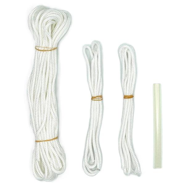 ●6人製バレーネットの取替用アンダーロープです。●ロープ接続用熱収縮チューブ付品番：K-3184 アンダーロープイザナス商品仕様：●商品本体サイズ：径4mm●重量：0.2kg●素材：イザナス●メインロープ1本、2マタ作成用サブロープ2本、交...