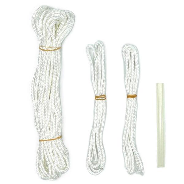 ●6人製バレーネットの取替用アンダーロープです。●ロープ接続用熱収縮チューブ付品番：K-3185 アンダーロープ商品仕様：●商品本体サイズ：径4.5mm●重量：0.2kg●素材：ポリエステル●付属品：ロープ接続用熱収縮チューブ●仕様：アンダ...