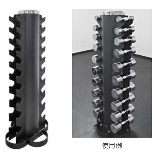 ●クロムダンベル1〜20kg(10セット収納可能)、六角ダンベルは1kg〜10kgまで収納可能品番：KH-843 縦型ダンベルラック商品仕様：●材質：スチール●サイズ：幅43.5cm×奥49cm×高11cm●重さ：20kg検索ワード：縦型ダ...