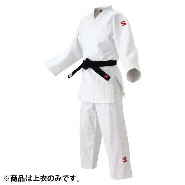 ●新IJF規格認定モデルです。●IJF主催国際大会、全柔連主催指定大会での使用可能です。●綿素材使用のため伸縮があります。品番：JOFC35L 国内・国際選手用柔道着 上衣 ホワイト JOFC35L商品仕様：●特長:袖丈長タイプ、えり4本縫...