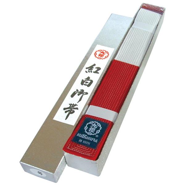 ●形競技等でご使用いただけるフェルト芯入り高段者用帯です。●化粧箱入り品番：JRWZ5 フェルト芯入競技用紅白帯 5号サイズ 化粧箱入)商品仕様：●原産国：日本●長さ:295cm検索ワード：帯 武道衣 格闘技 KUSAKURA 九櫻九櫻