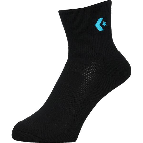 ●3本のパイルループを4本にした事により、通常のパイルソックスよりも厚みが増して、履き心地UPなうえにへたりにくい。品番：CB151052-1924 ニューミドルクッションソックス ブラック×ターコイズ商品仕様：●素材：ポリエステル・綿・ナ...