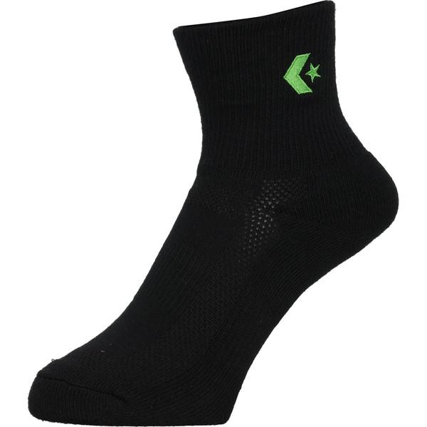 ●3本のパイルループを4本にした事により、通常のパイルソックスよりも厚みが増して、履き心地UPなうえにへたりにくい。品番：CB151052-1948 ニューミドルクッションソックス ブラック×グリーン商品仕様：●素材：ポリエステル・綿・ナイ...