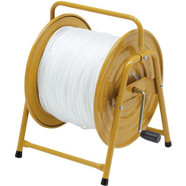 ●6~7mmのロープは400m、9~10mmのロープは200m巻取可能。品番：G-1754 ロープ巻取器商品仕様：●商品サイズ：幅44×奥行き40×高さ50cm●商品重量：5kg●素材：スチール検索ワード：巻き取り器 ロープ巻取器 ロープ ...
