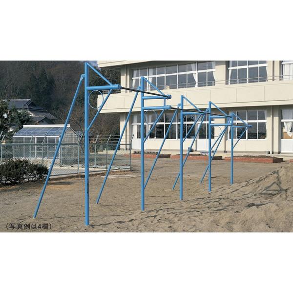 ●※高さは1.8ｍ〜2.3ｍの間で製作しておりますので、高さを0.1ｍ単位でご指定ください。品番：A-33 腕付高鉄棒 メッキシャフト 初欄商品仕様：●主材／直径60●控／直径42●寸法／芯々1.8m、高さ1.8m〜2.3m●無鉛塗装●※形...