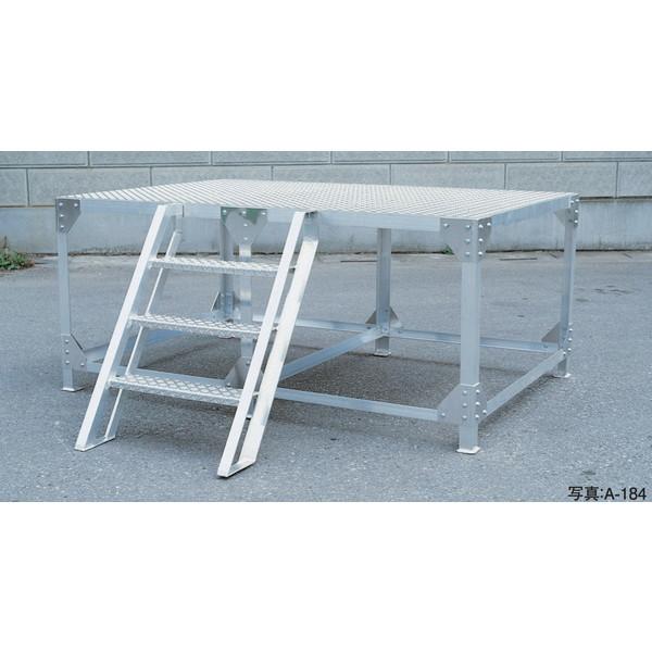 ●数量／1台●主材／50×50×5アルミ、ステップアルミ●寸法／全幅1.2m×全高0.8m×奥行1.2m●重さ／54kg●オールアルミ品番：A-185 オールアルミ朝礼台商品仕様：●数量／1台●主材／50×50×5アルミ、ステップアルミ●寸...