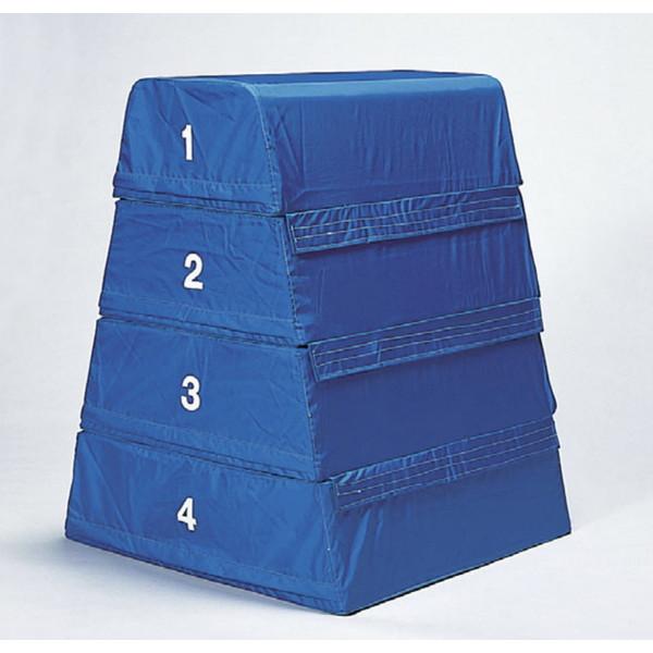 ●各段に裏面すべり止めゴム付き品番：T-407 ソフト跳び箱 4段商品仕様：●寸法／長さ80cm×高さ100cm×幅80cm●重さ／50kg●材質／外被：ナイロン、芯材：特殊合成スポンジ検索ワード：跳箱 跳び箱 とび箱 ソフト 柔らかい 4...