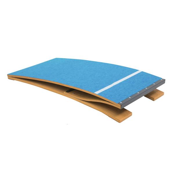 ●弾性の高いタイプの踏切板です。品番：T-410 踏切板 R ロイター式商品仕様：●数量／1台●寸法／幅600mm×奥行き1200mm●質量／22kg●材質／ブナ（成型合板）●底ゴム付き検索ワード：踏切板 跳箱 跳び箱 とび箱 学校 体育 ...