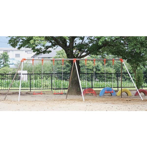 ●主材／直径76×直径48●寸法／全長6.42m×全幅2.2m×全高2.24m 椅子の長さ1.69m●ステンレス●本製品は、「遊具の安全に関する規準」JPFA-SP-S:2024に準拠しています。●本製品の鋼材、鋼管は亜鉛メッキ材使用。●※...