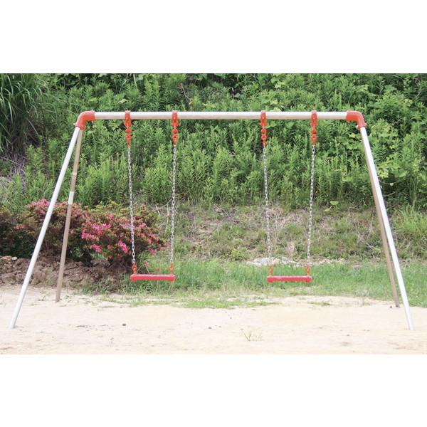 ●主材／直径76×直径48●寸法／全長3.82m×奥行2.13m×全高2.24m 椅子の長さ1.69m●ステンレス●本製品は、「遊具の安全に関する規準」JPFA-SP-S:2024に準拠しています。●本製品の鋼材、鋼管は亜鉛メッキ材使用。●...