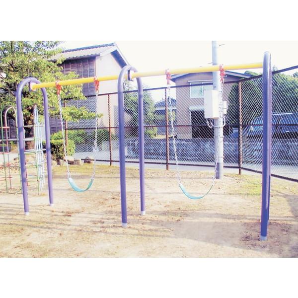 ●主材／直径76 スチールパイプ●寸法／全幅3.76m×全高2.1m×奥行0.7m●無鉛塗装●本製品は、「遊具の安全に関する規準」JPFA-SP-S:2024に準拠しています。●本製品の鋼材、鋼管は亜鉛メッキ材使用。●※別途基礎工事が必要と...