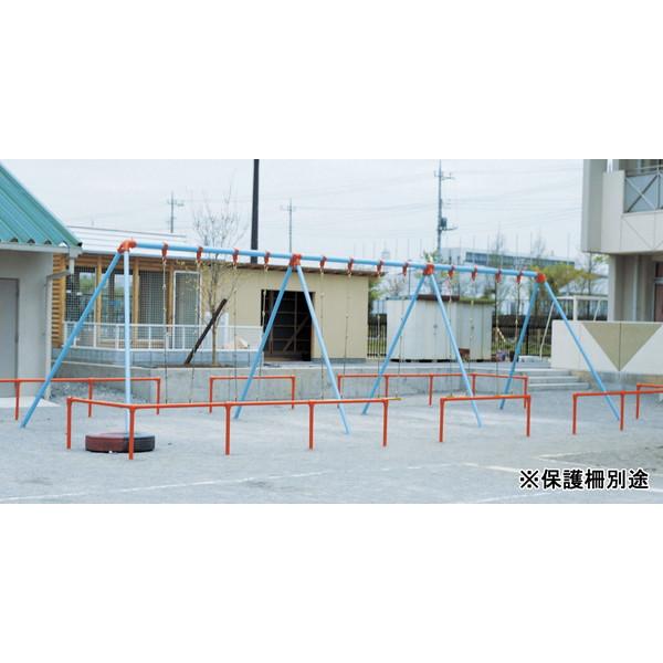 ●主材／直径90×直径60●寸法／全長9.59m×全高2.5m×奥行2.65m 椅子の長さ1.95m●無鉛塗装●本製品は、「遊具の安全に関する規準」JPFA-SP-S:2024に準拠しています。●本製品の鋼材、鋼管は亜鉛メッキ材使用。●※別...