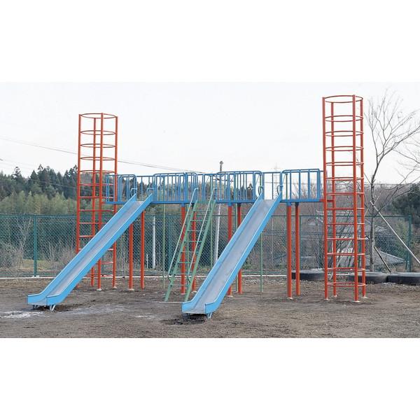 ●寸法／全長6.7m×全幅4.7m×全高3ｍ●無鉛塗装●本製品は、「遊具の安全に関する規準」JPFA-SP-S:2024に準拠しています。●本製品の鋼材、鋼管は亜鉛メッキ材使用。●※別途基礎工事が必要となる場合がございます。品番：KB-34...