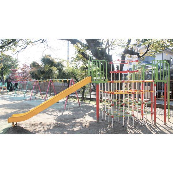 ●カラフルなジャングルジム、スベリ台、ハントウ棒をコンパクトにまとめました。品番：KB-113 コンビネーション 幼児用商品仕様：●寸法／全長5.7m×全幅1.6m×全高2.2ｍ●無鉛塗装●本製品は、「遊具の安全に関する規準」JPFA-SP...