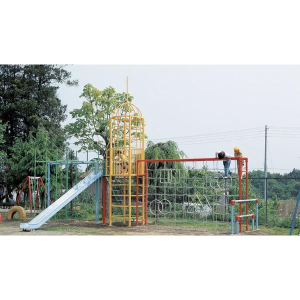 ●寸法／全長8.9m×全幅5.8m×全高5.8ｍ●無鉛塗装●本製品は、「遊具の安全に関する規準」JPFA-SP-S:2024に準拠しています。●本製品の鋼材、鋼管は亜鉛メッキ材使用。●※別途基礎工事が必要となる場合がございます。品番：KB-...