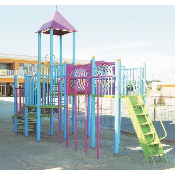 ●寸法／全長8.3m×全幅2.0m×全高4.6ｍ●無鉛塗装●本製品は、「遊具の安全に関する規準」JPFA-SP-S:2024に準拠しています。●本製品の鋼材、鋼管は亜鉛メッキ材使用。●※別途基礎工事が必要となる場合がございます。品番：KB-...