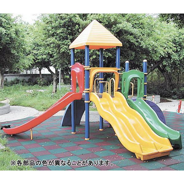 ●寸法／全長5.6m×全幅5.8m×全高約4.2ｍ●基礎定置式、一部コンクリート基礎必要●粉体塗装●※錆に強いアルミ材を主柱に使用。●※各部品の色が異なることがあります。●本製品は、「遊具の安全に関する規準」JPFA-SP-S:2024に準...