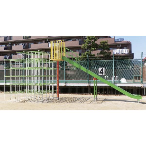 ●寸法／全長7.6m×全高3.6ｍ×奥行2.5m●無鉛塗装●本製品は、「遊具の安全に関する規準」JPFA-SP-S:2024に準拠しています。●本製品の鋼材、鋼管は亜鉛メッキ材使用。●※別途基礎工事が必要となる場合がございます。品番：D-1...