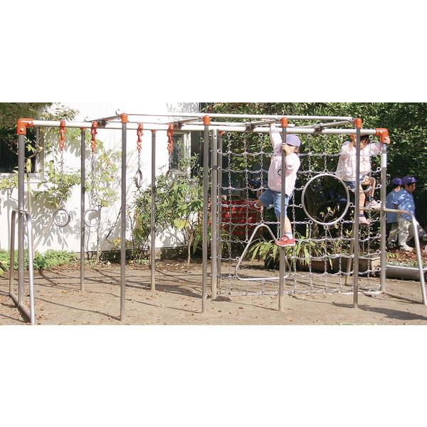 ●主材／直径60.5●寸法／全長4m×全幅1.8m×全高1.96m●ステンレス●仕上げはシルバー塗装仕上げとなります。●本製品は、「遊具の安全に関する規準」JPFA-SP-S:2024に準拠しています。●本製品の鋼材、鋼管は亜鉛メッキ材使用...