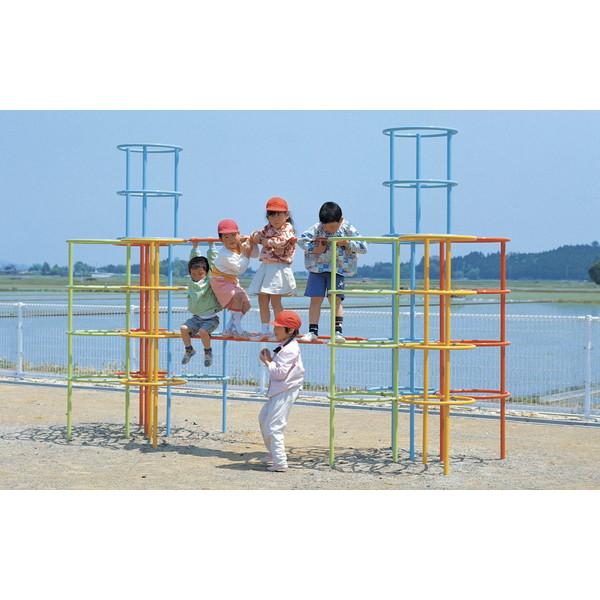 ●主材／直径27●寸法／全長3.7m×全高2.35m×奥行1.14m●無鉛塗装●本製品は、「遊具の安全に関する規準」JPFA-SP-S:2024に準拠しています。●本製品の鋼材、鋼管は亜鉛メッキ材使用。●※別途基礎工事が必要となる場合がござ...