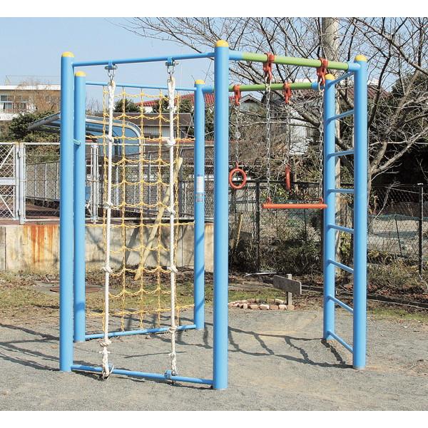 ●主材／直径101.6  スチールパイプ●寸法／斜角2.6m 対辺2.25m 高さ2.42ｍ●吊輪、雲梯、鉄棒、チェーンネット、吊チェーン、登りチェーン付●無鉛塗装●本製品は、「遊具の安全に関する規準」JPFA-SP-S:2024に準拠して...