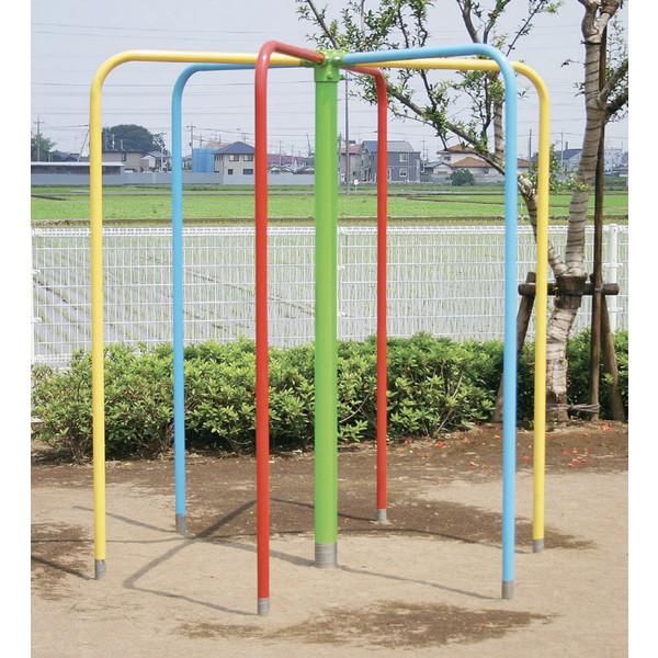 ●主材／89.1mm●寸法／高さ2.5m×全幅2m×奥行2m●重さ／100kg●無鉛塗装●本製品は、「遊具の安全に関する規準」JPFA-SP-S:2024に準拠しています。●本製品の鋼材、鋼管は亜鉛メッキ材使用。●※別途基礎工事が必要となる...