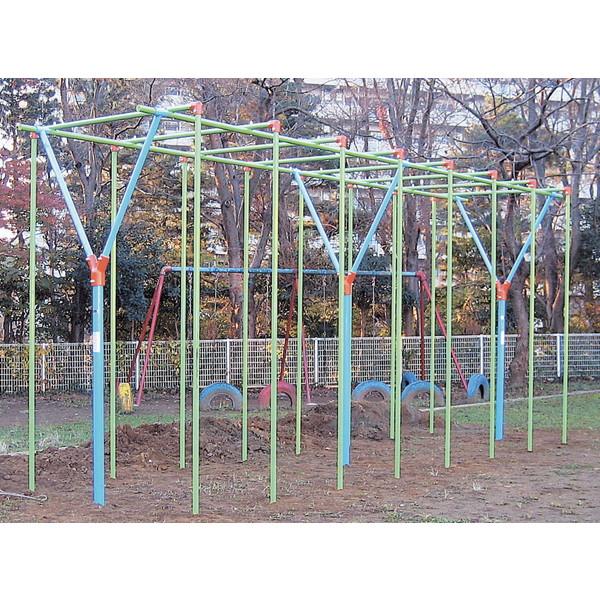 ●主材／直径76.3●寸法／全長7m×全高3m×奥行1.8m 腕16本●無鉛塗装●本製品は、「遊具の安全に関する規準」JPFA-SP-S:2024に準拠しています。●本製品の鋼材、鋼管は亜鉛メッキ材使用。●※別途基礎工事が必要となる場合がご...