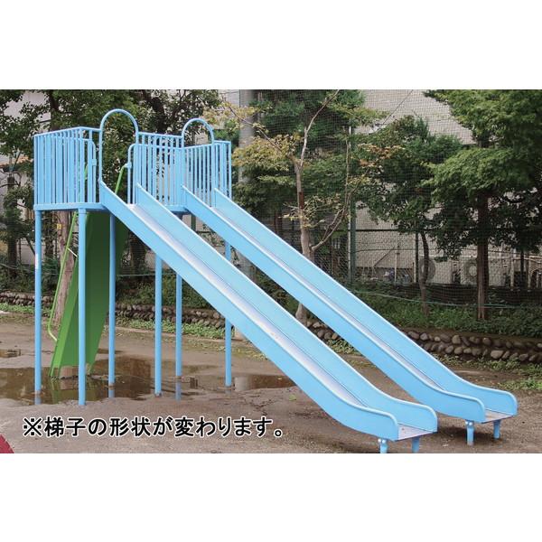 ●主材／GP50A（直径60.5）●寸法／床高1.9m（スベリ面4m）●踊場寸法／全長180cm×全幅90cm●6脚●無鉛塗装●※梯子の形状が変わります。●本製品は、「遊具の安全に関する規準」JPFA-SP-S:2024に準拠しています。●...