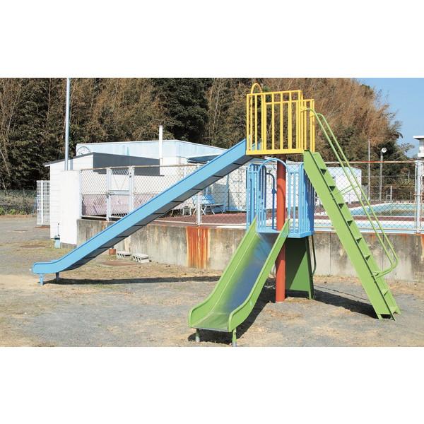 ●主材／直径115●寸法／全長5.43m×全高2.9m×奥行3.15m（スベリ面4m）●無鉛塗装●本製品は、「遊具の安全に関する規準」JPFA-SP-S:2024に準拠しています。●本製品の鋼材、鋼管は亜鉛メッキ材使用。●スベリ台の送料は、...