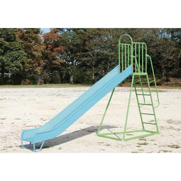 ●主材／直径34●寸法／全長3.7m×床高1.5m×奥行0.92m（スベリ面3m）●無鉛塗装●一部工事必要●本製品は、「遊具の安全に関する規準」JPFA-SP-S:2024に準拠しています。●本製品の鋼材、鋼管は亜鉛メッキ材使用。●スベリ台...