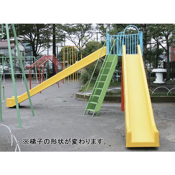 ●寸法／全長4.6m×床高1.9m×奥行3.5m（スベリ面4m）●無鉛塗装●※梯子の形状が変わります。●本製品は、「遊具の安全に関する規準」JPFA-SP-S:2024に準拠しています。●本製品の鋼材、鋼管は亜鉛メッキ材使用。●スベリ台の送...