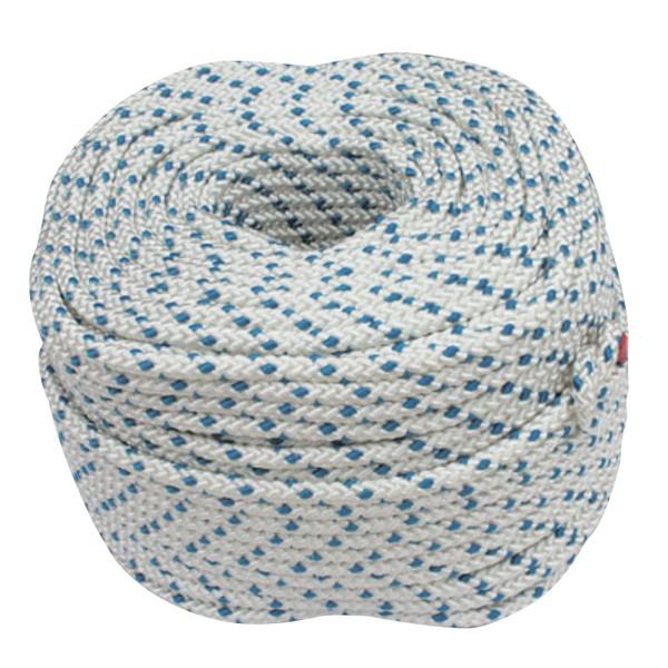 ●必要に応じて長さを自由にカットして使えます。品番：F-2704 ダッチロープ長なわ 100m商品仕様：●寸法／直径8mm●素材／ポリエステル、８ッ打ち、白地に青糸入り●重さ／6.45kg検索ワード：長縄 長なわ ダッチロープ 体育 学校 ...