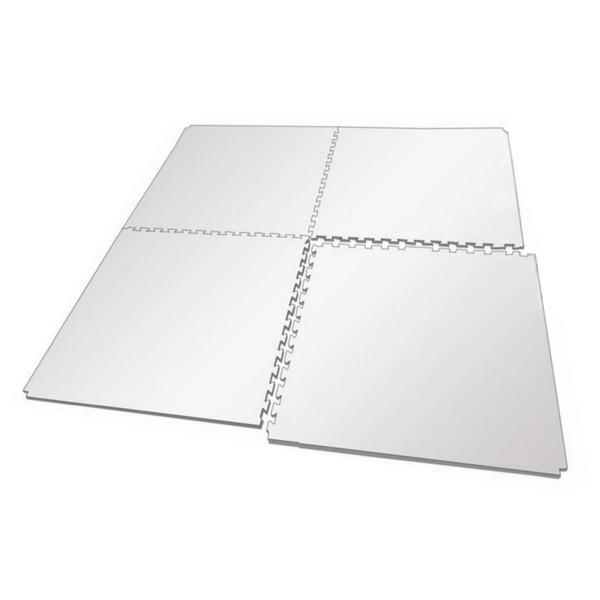 ●数量／4枚1組●寸法／幅1000mm×奥行き1000mm×厚さ15mm●材質／発泡EVA●重さ／約1.5kg（1枚）●カラー／白4枚1組品番：F-386 ジョイントマット100商品仕様：●数量／4枚1組●寸法／幅1000mm×奥行き100...