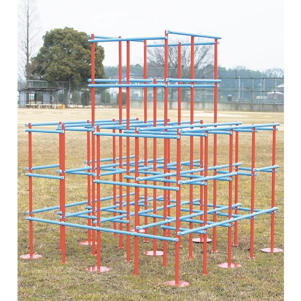 ●主材／直径25.4●寸法／全幅1.72m×奥行き1.72m×全高2.15ｍ●付属品／固定用杭5本、アンカーパイプ4本●無鉛塗装●一部工事必要（※画像の一部工事詳細図を参照してください。）●本製品は、「遊具の安全に関する規準」JPFA-SP...