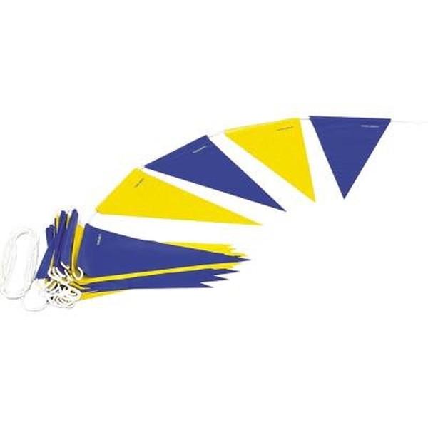 ●三角旗はロープにセット済み。●背泳標識三角旗セット。品番：B-2975 背泳標識三角旗セット商品仕様：●商品サイズ：三角旗1枚のサイズ/幅20×長さ40cm×厚さ0.3mm●商品重量：1.2kg●1組●B-2973三角旗×53枚、5mmポ...