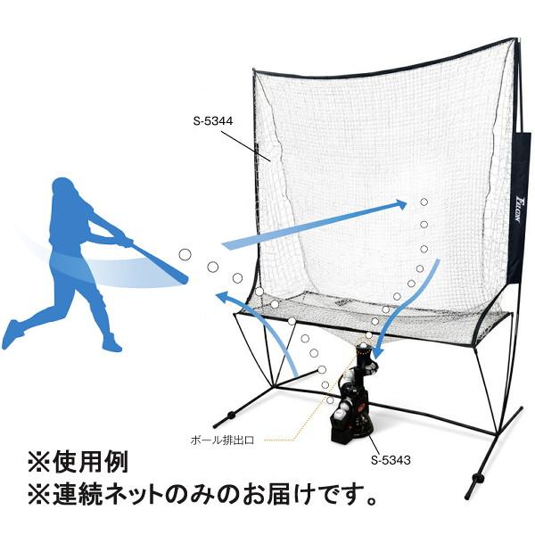 ●打ったボールが自動的にトスマシーンに戻るトスマシーン用のネット。品番：S-5344 トスマシーン用連続ネット商品仕様：●幅160cm×高さ210cm×奥行107cm●材質：フレーム(スチール/グラスファイバー)ネット(ポリエスチル)●重量...