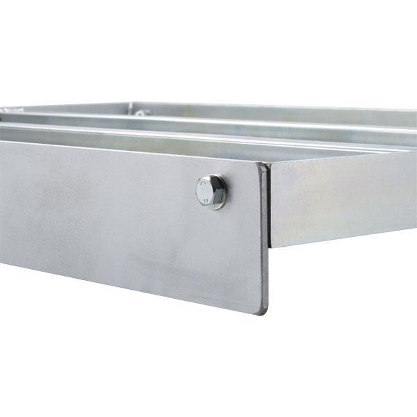 メーカー品番：D-3197　　商品仕様：●サイズ：幅90×高さ9cm×厚み0.6cm×2本 ●重量：8kg ●フラットバー ●材質：スチール製、ユニクロームメッキ仕上 ●日本製