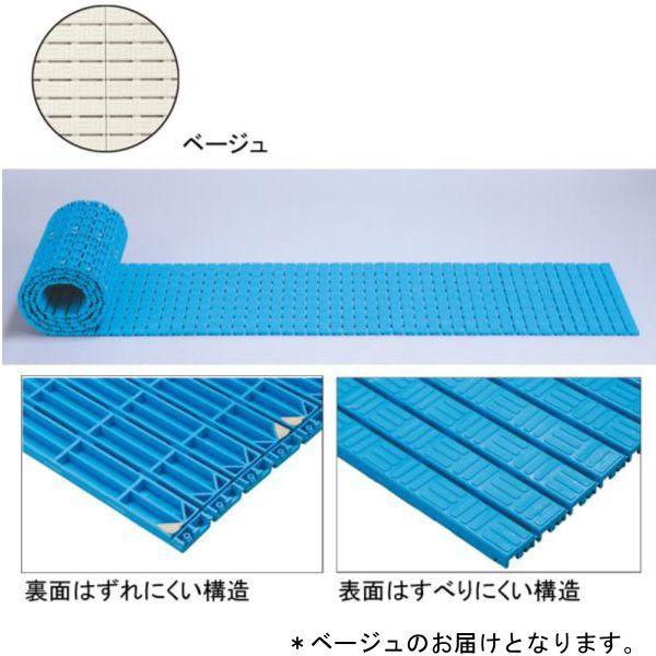 メーカー品番：EHB179_250　　商品仕様：●カラー：ベージュ サイズ＝長さ500cm×幅60cm×高さ1.7cm ●１枚 ●自重＝16kg ●材質＝再生特殊ポリエチレン ●表面にオウトツ模様が刻まれすべりにくい効果があります。裏面には...