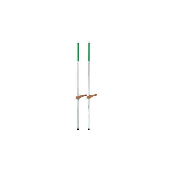 メーカー品番：T-2470G　　商品仕様：●カラー：緑 ●重さ2.3kg/組 ●長さ185cm ●補助足は付属されておりません。 ●STマーク ●足台は高さ調節自在の強化プラスチック採用、主材スチールパイプ28mm、肉厚0.7mm ●適正年...