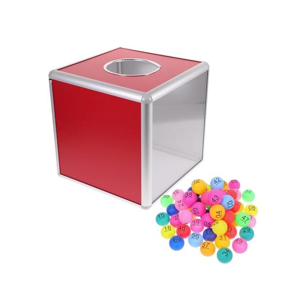 「商品情報」説明この革新的な抽選箱は、ゲームの興奮を一段と高めるよう、箱の一面が透明になっています。1から75までの番号が付いた大きなカラーボールが付属しているので、一般的なビンゴカードが使えます。ボールを取り出す様子を見る事が出来るのでど...